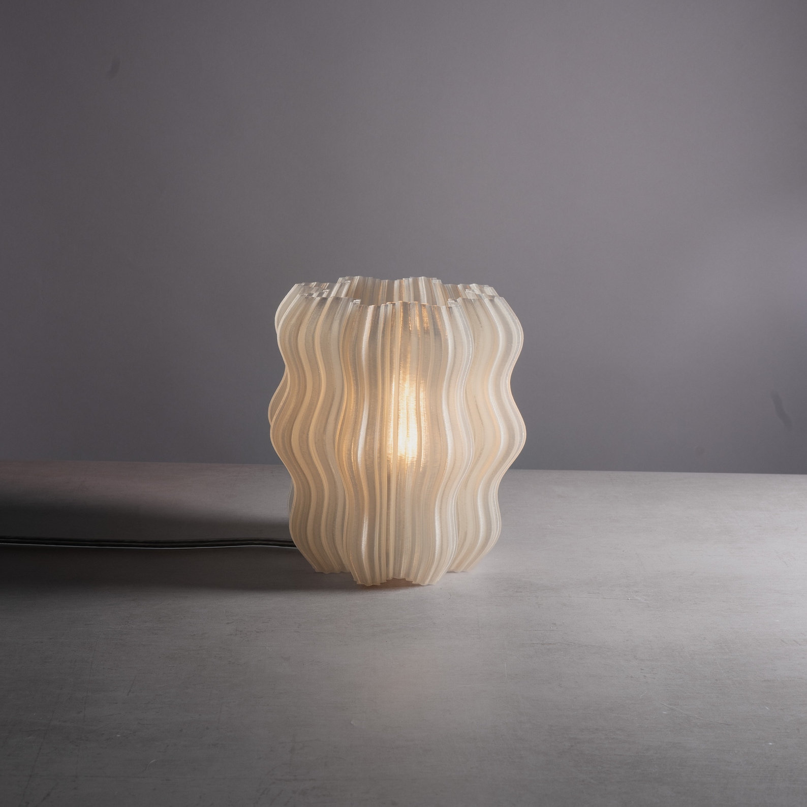 The Mini Wavy - Wavy Lamp - 3D Printed Lamp - Squiggle Lamp - Desk Lamp ...