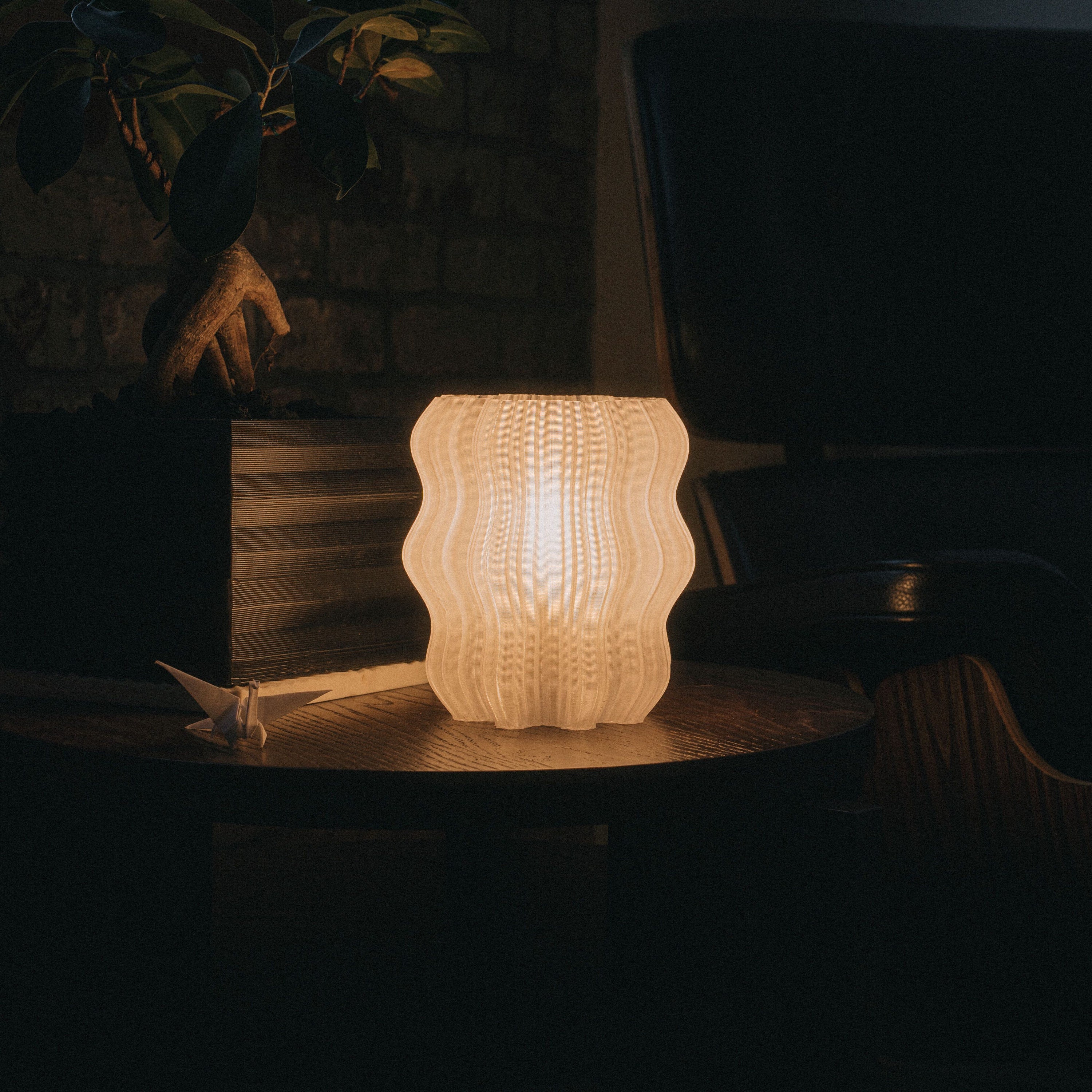 The Mini Wavy - Wavy Lamp - 3D Printed Lamp - Squiggle Lamp - Desk Lamp ...