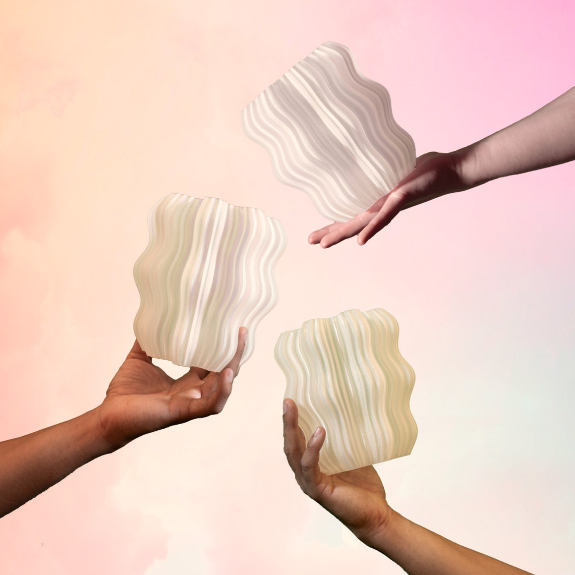 The Mini Wavy - Wavy Lamp - 3D Printed Lamp - Squiggle Lamp - Desk Lamp ...