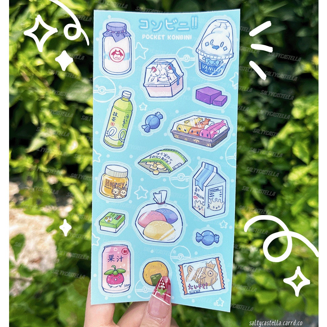 Konbini Sticker Sheet | Pocket Matte Vinyl - Etsy