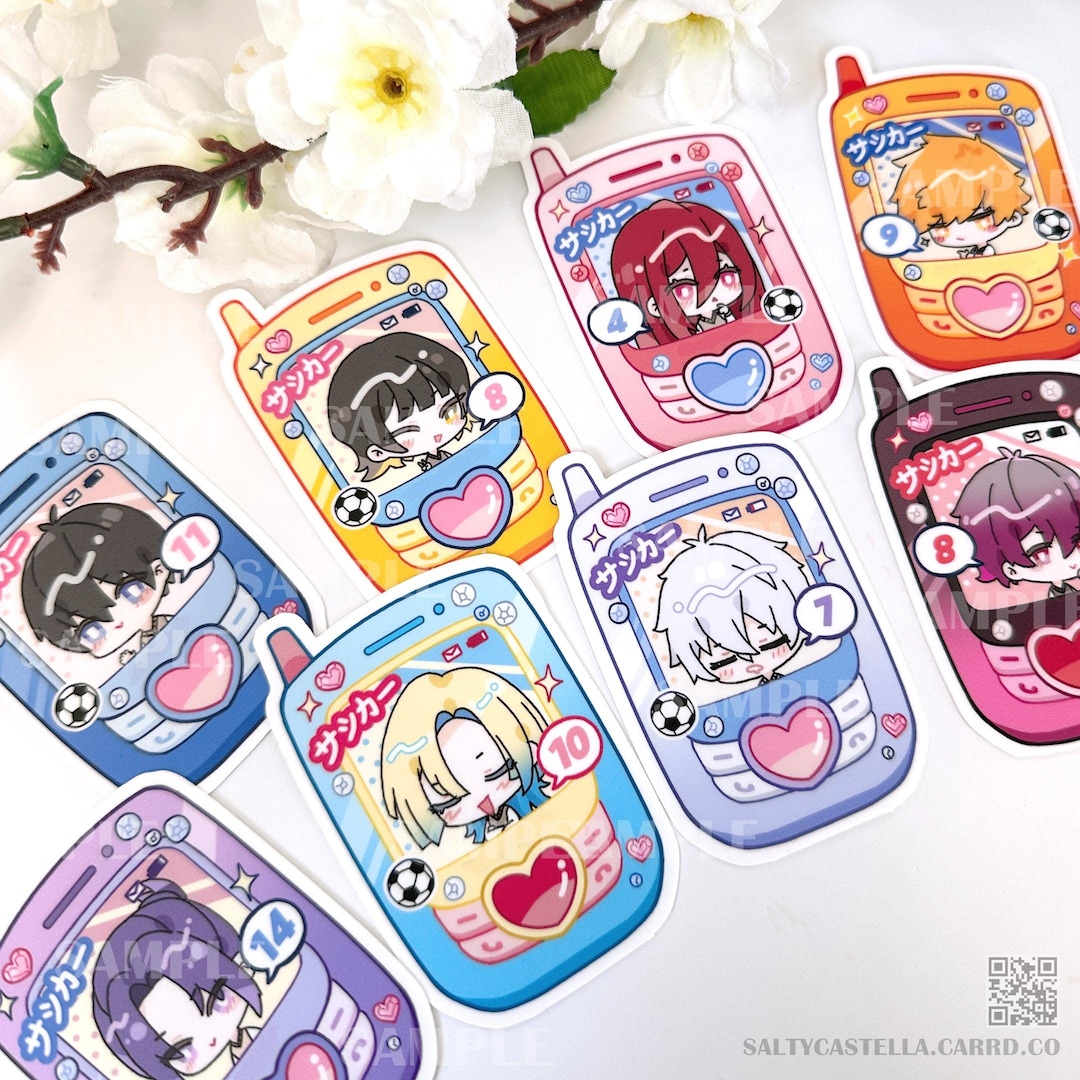 Blue Y2K Cellphone Stickers - Etsy