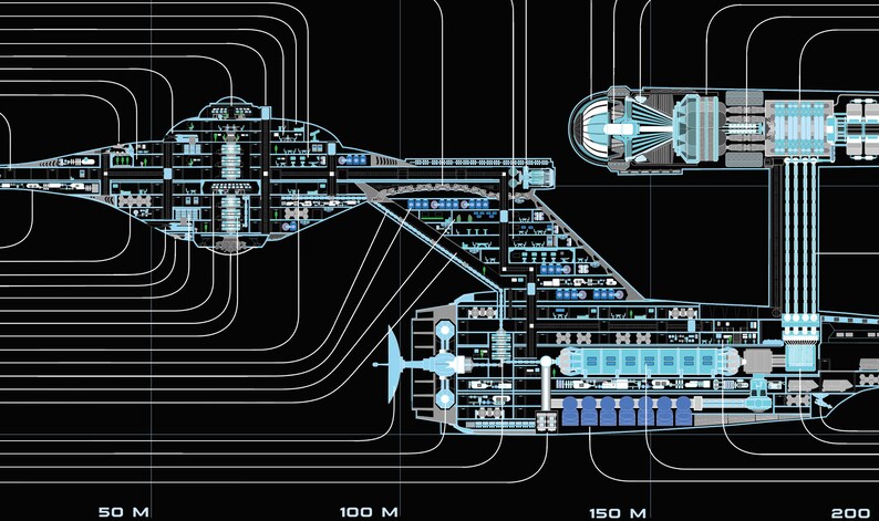 Star Trek USS Enterprise NCC 1701 Deck Layout - Etsy