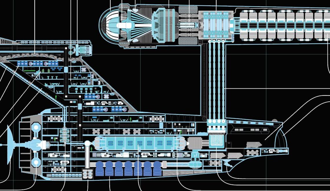 Starship Deck Plan Digital Image - Etsy
