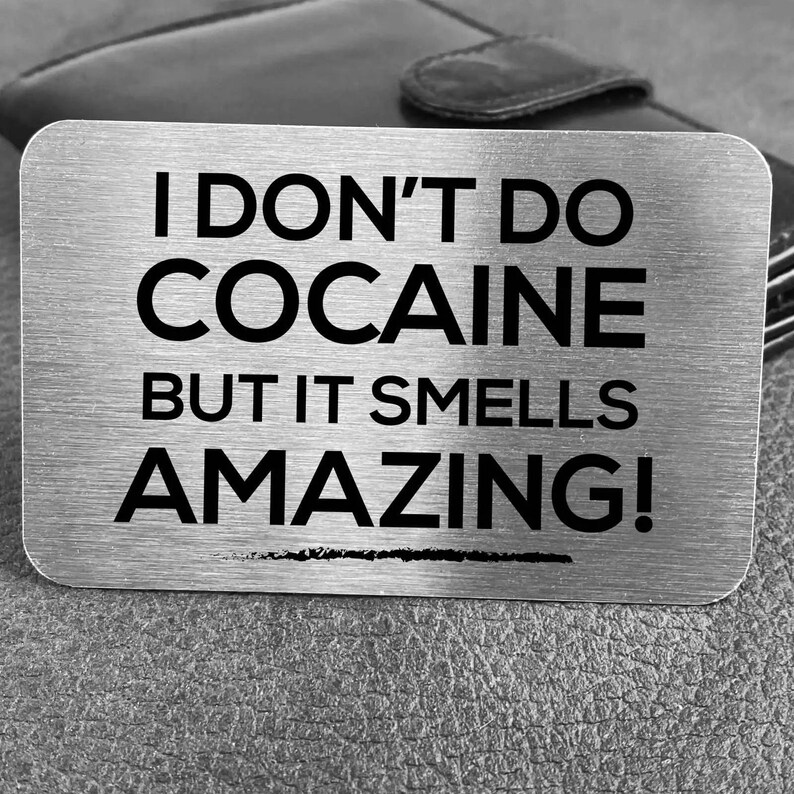 Novelty Cocaine Wallet Card, Secret Santa, Funny Gift, Gift for Him ...