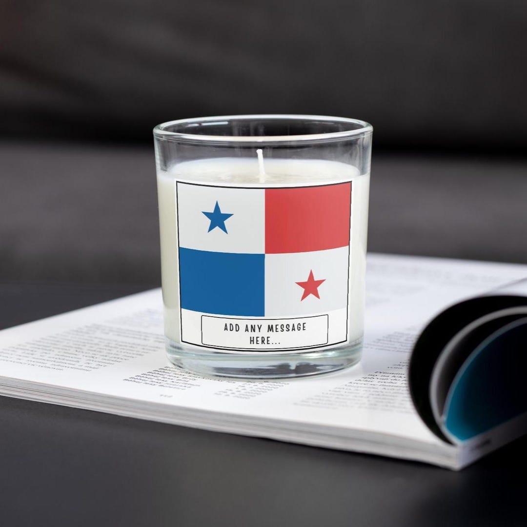 Panama Personalised Candle | Panama Flag | Panamanian Flag | Custom ...