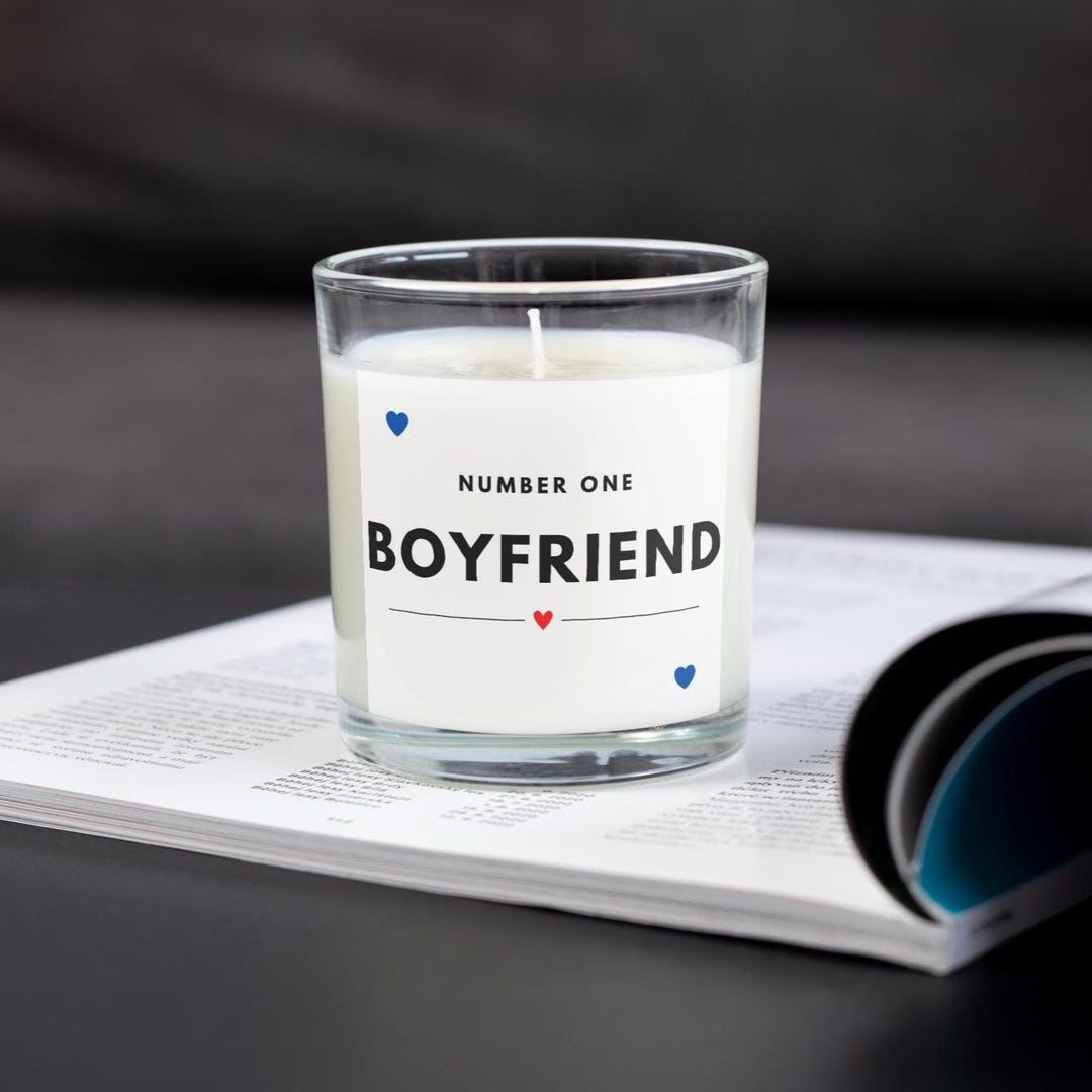 Number One Boyfriend Personalised Candle Gift | Best Gifts for ...
