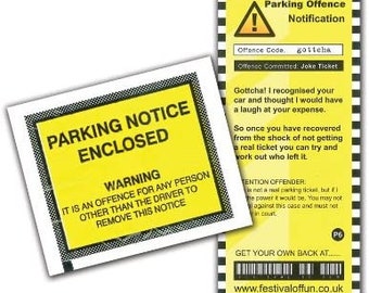 Fake Handicap Parking Ticket Printable