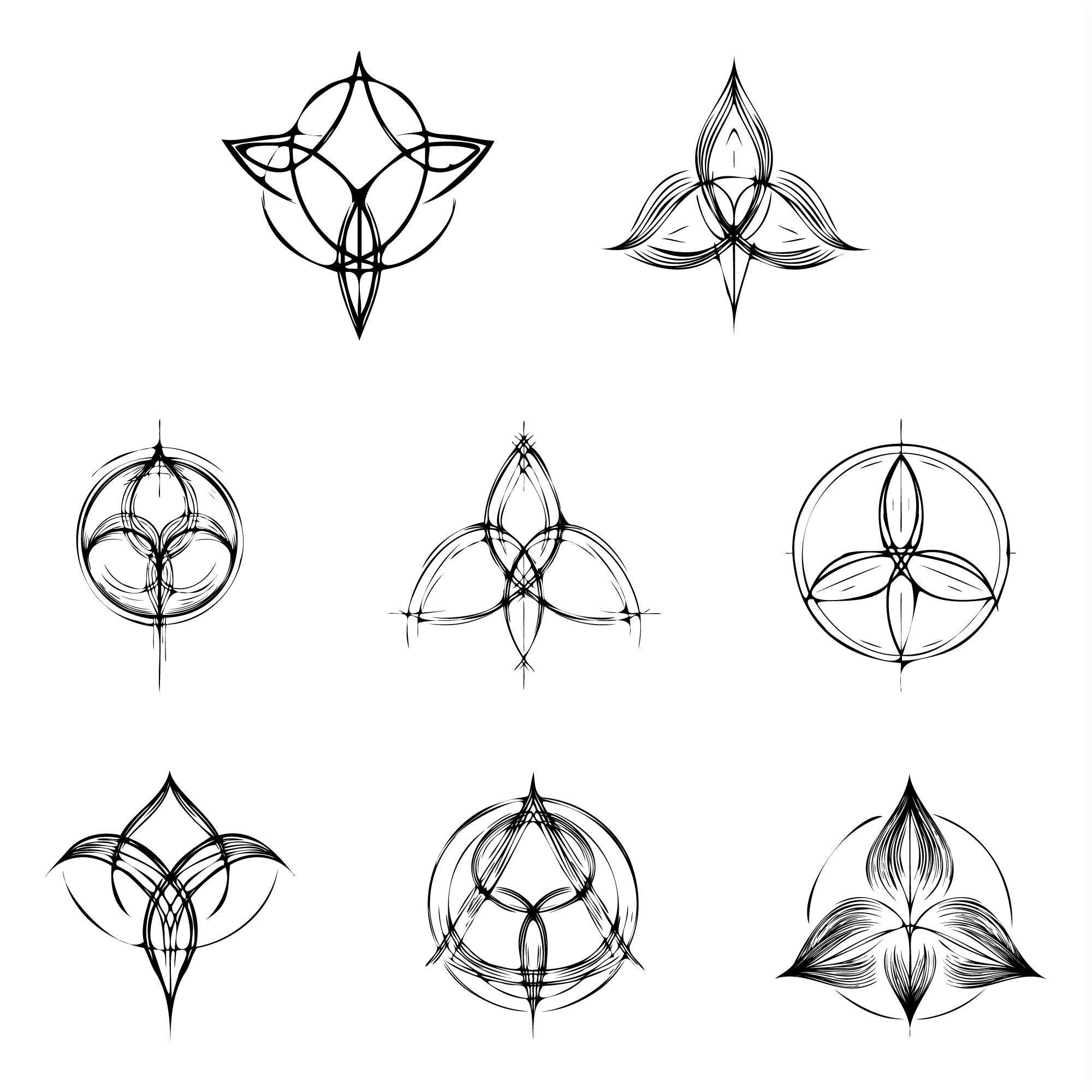 Trinity Tattoo Design Stamps | Procreate Brushes | Sacred Geometry ...