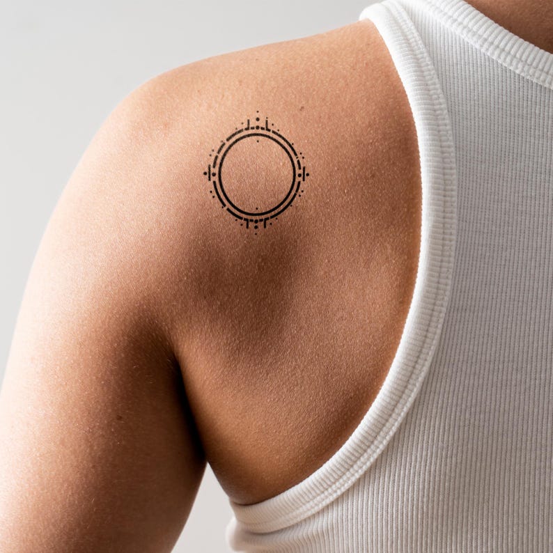 Tiny Circle Tattoo Design High-resolution PDF Minimalist Geometric ...