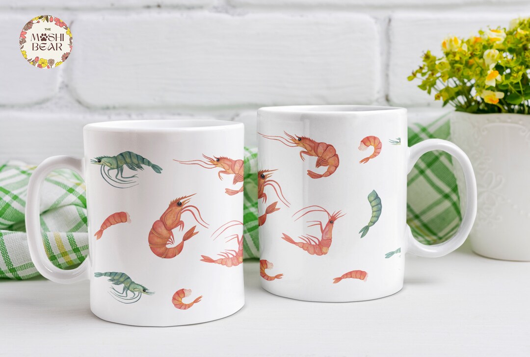 Cute Shrimp Mug for Shrimp Lovers, Prawn Mug, Lobster Mug, Seafood ...