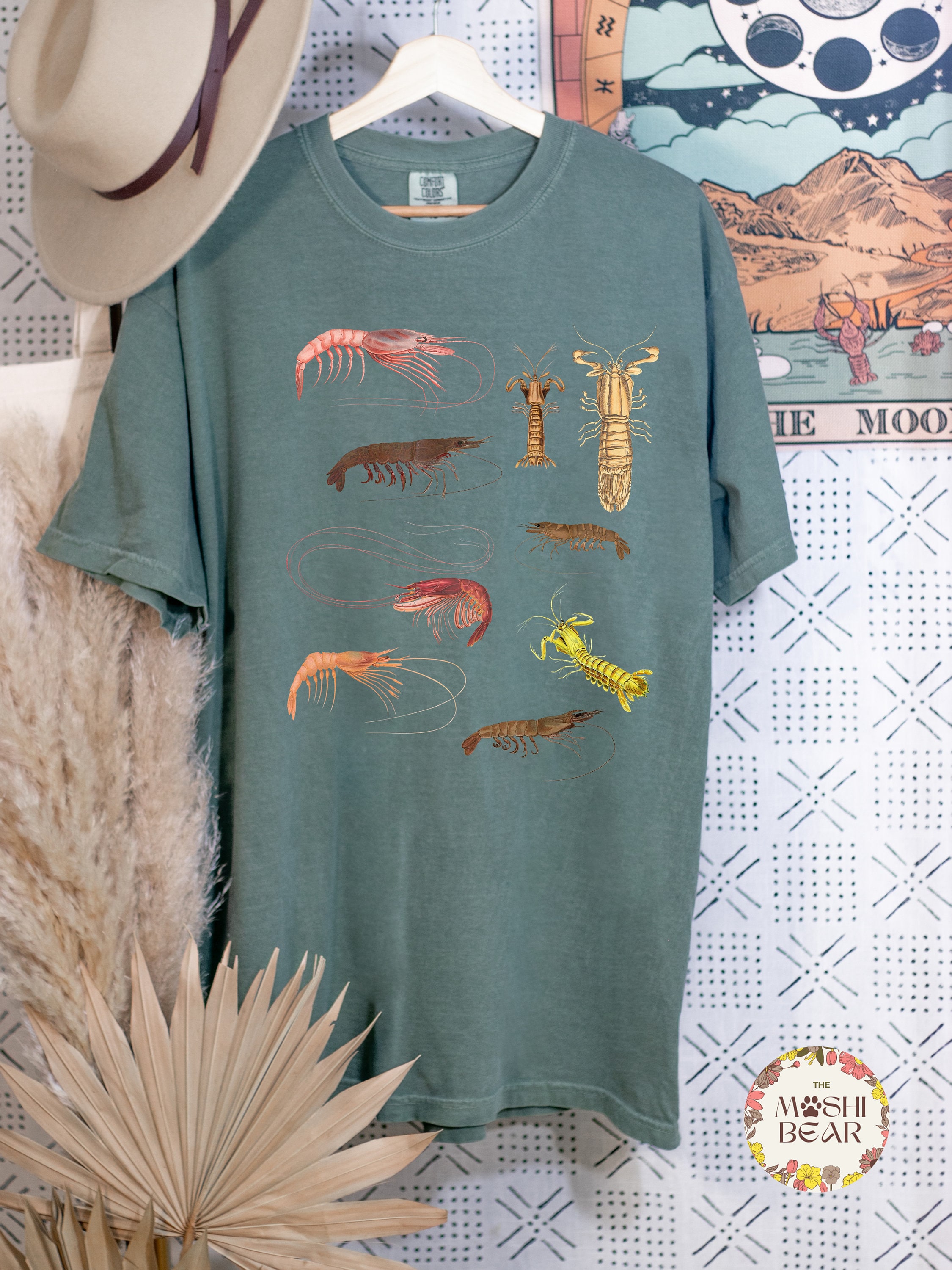 Vintage Shrimp Shirt Prawn T-shirt, Comfort Colors T-shirt, Ocean and ...