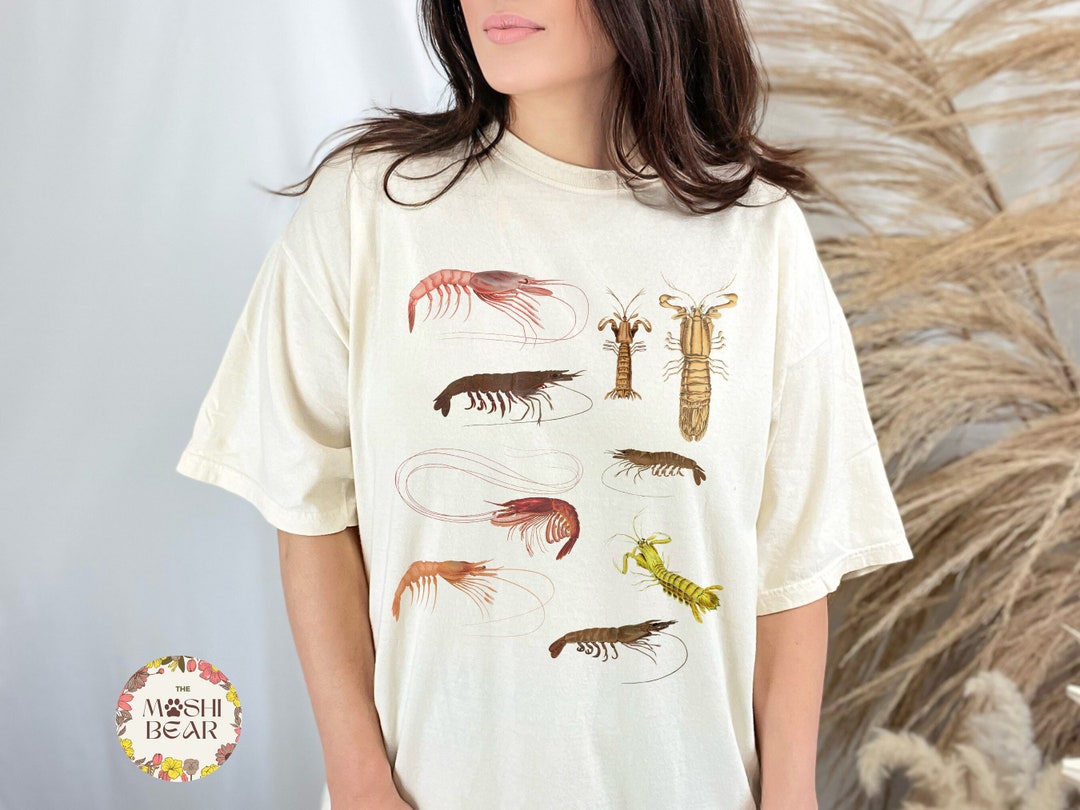Vintage Shrimp Shirt - Prawn T-shirt, Comfort Colors T-shirt, Ocean and ...