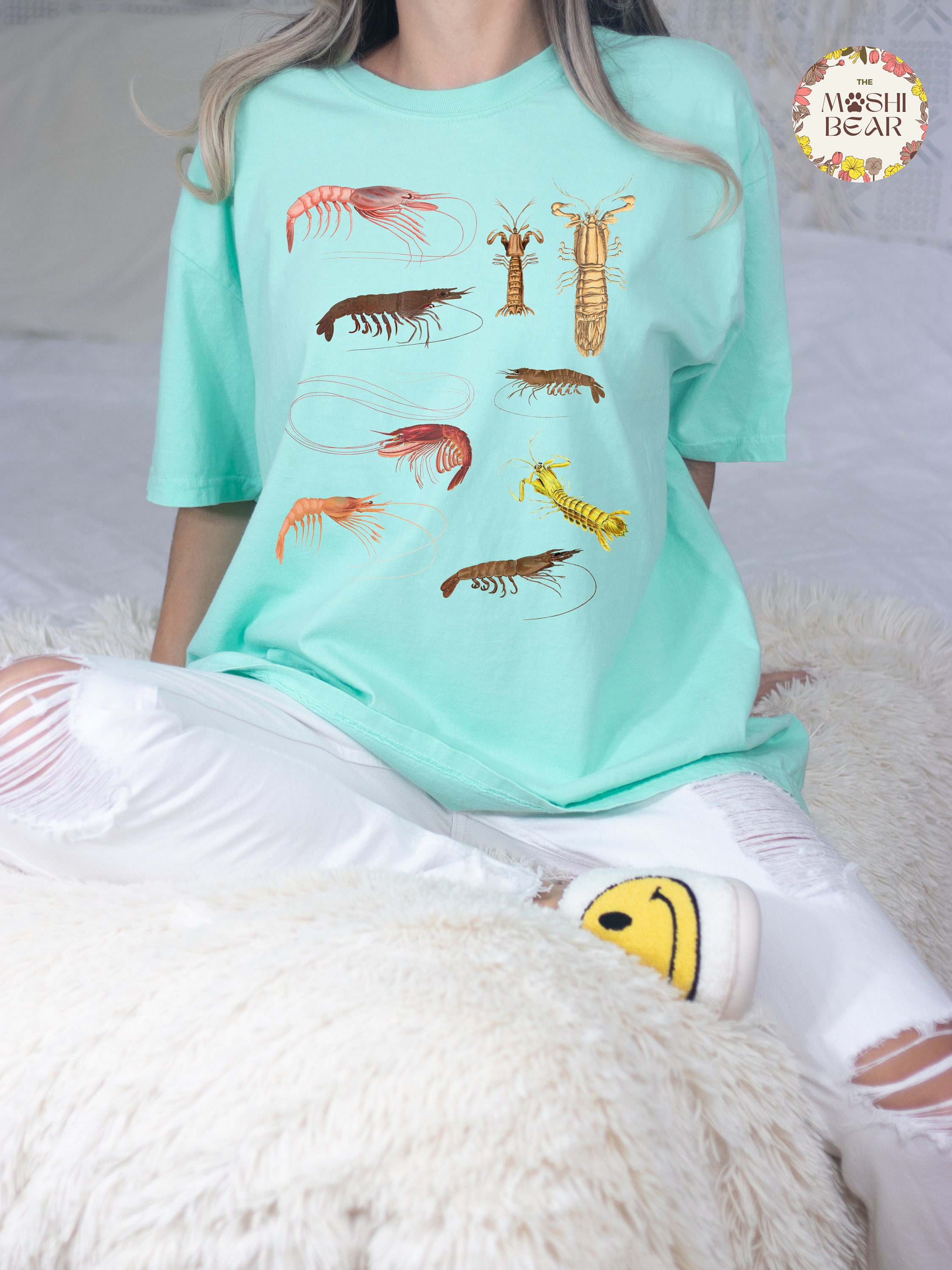 Vintage Shrimp Shirt Prawn T-shirt, Comfort Colors T-shirt, Ocean and ...