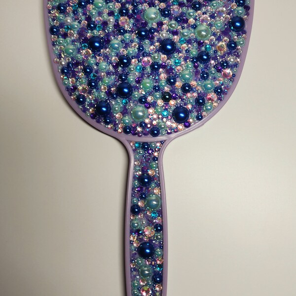 Rhinestone Mirror - Etsy