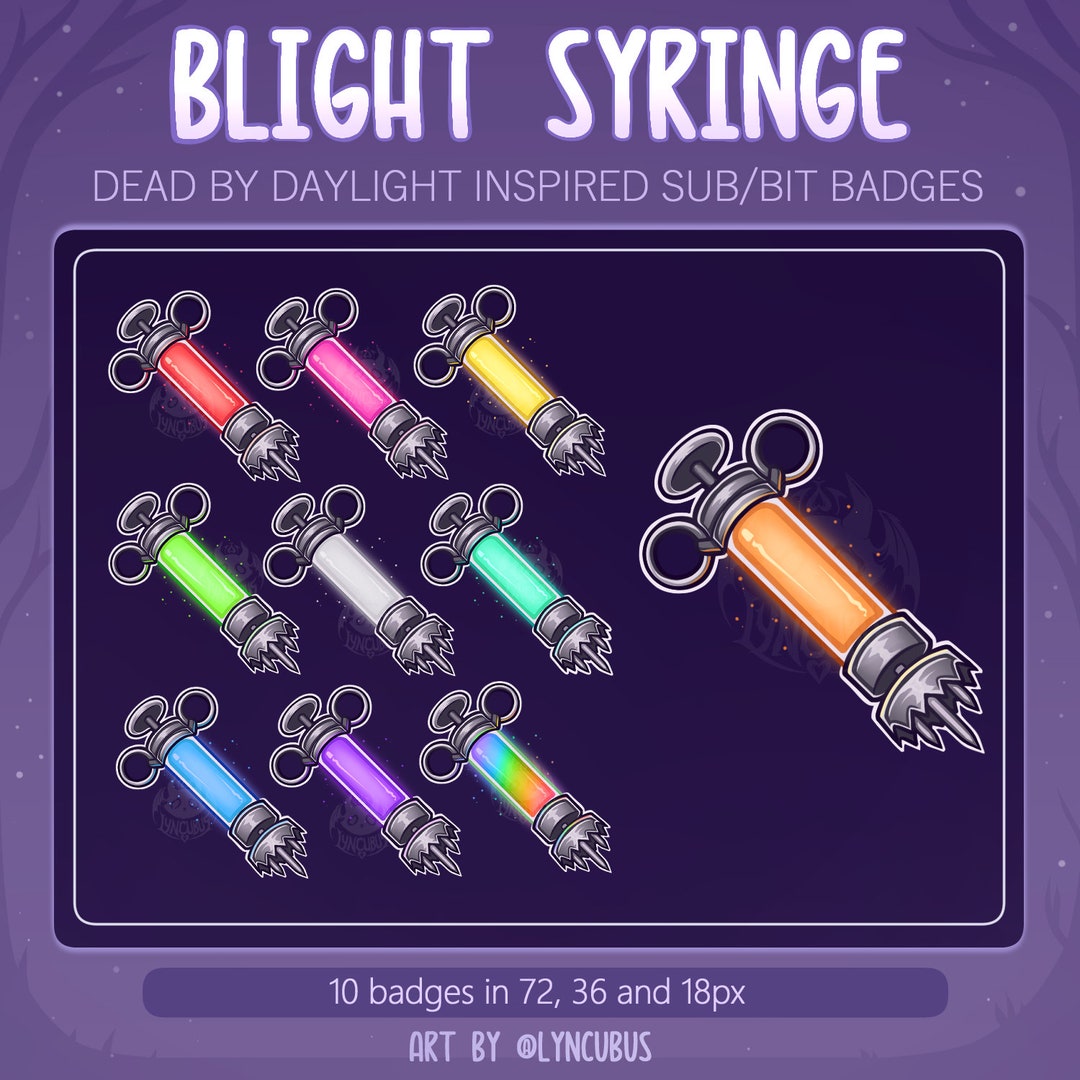 Blight Syringe Sub Badges for Twitch/youtube | DBD Dead by Daylight ...