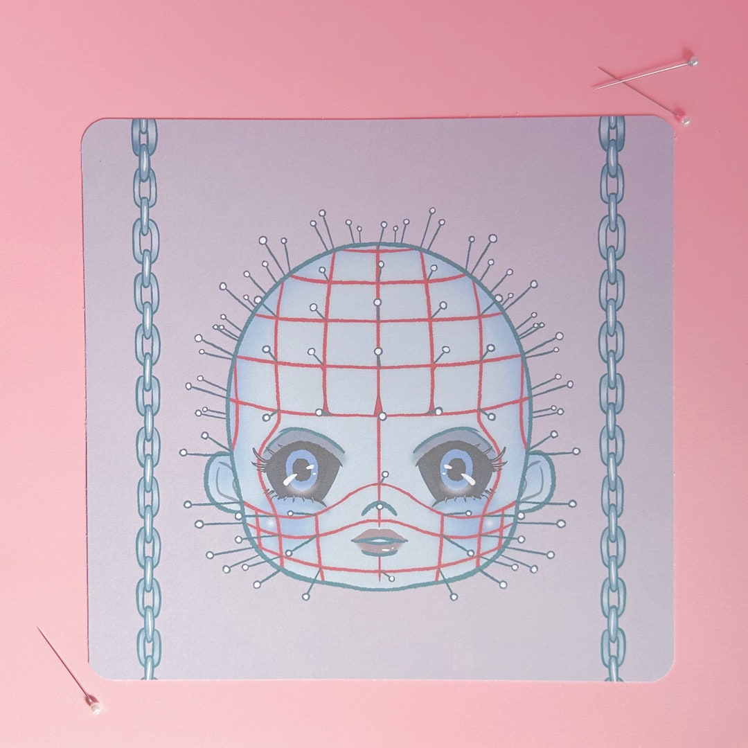 Pinhead Kewpie Art Print, Wall Decor, Hellraiser, the Hellpriest ...