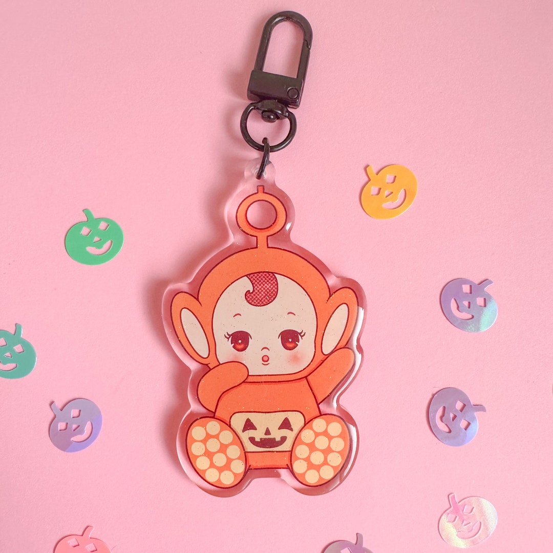 Boo! Acrylic Keychain, Kewpie, Gift, Kawaii, Halloween, Spooky Season ...