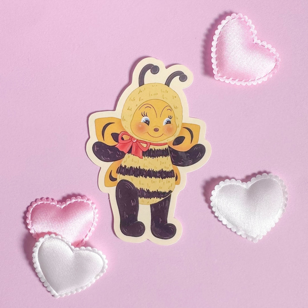 Gund Bee Vinyl Sticker, Cottagecore, Valentines Gift, Stationary ...