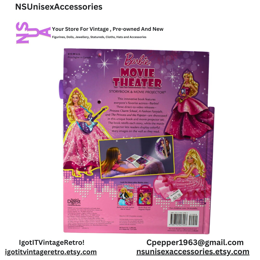 Barbie Movie Theater Storybook, Movie Projector and Nemo Splashy Songs ...