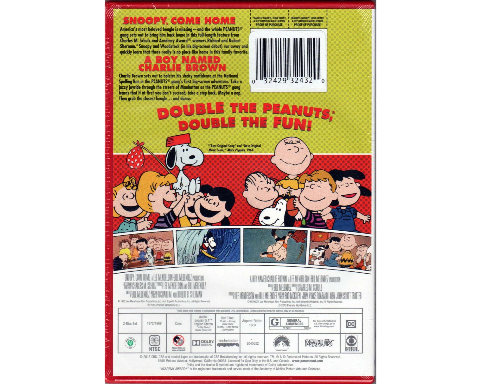 Peanuts Double Feature Snoopy Come Home and A Boy Named Charlie Brown ...