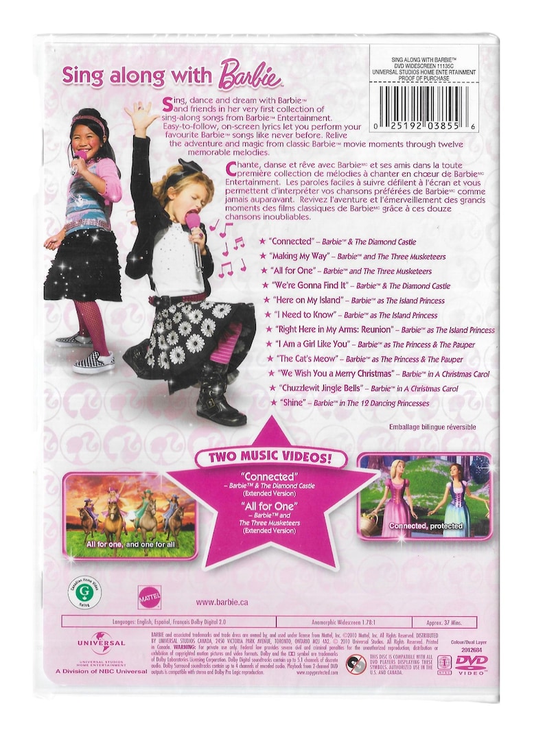 Barbie Dvds Mariposa Fairy Princess, Sing Along Barbie, Child, Children ...