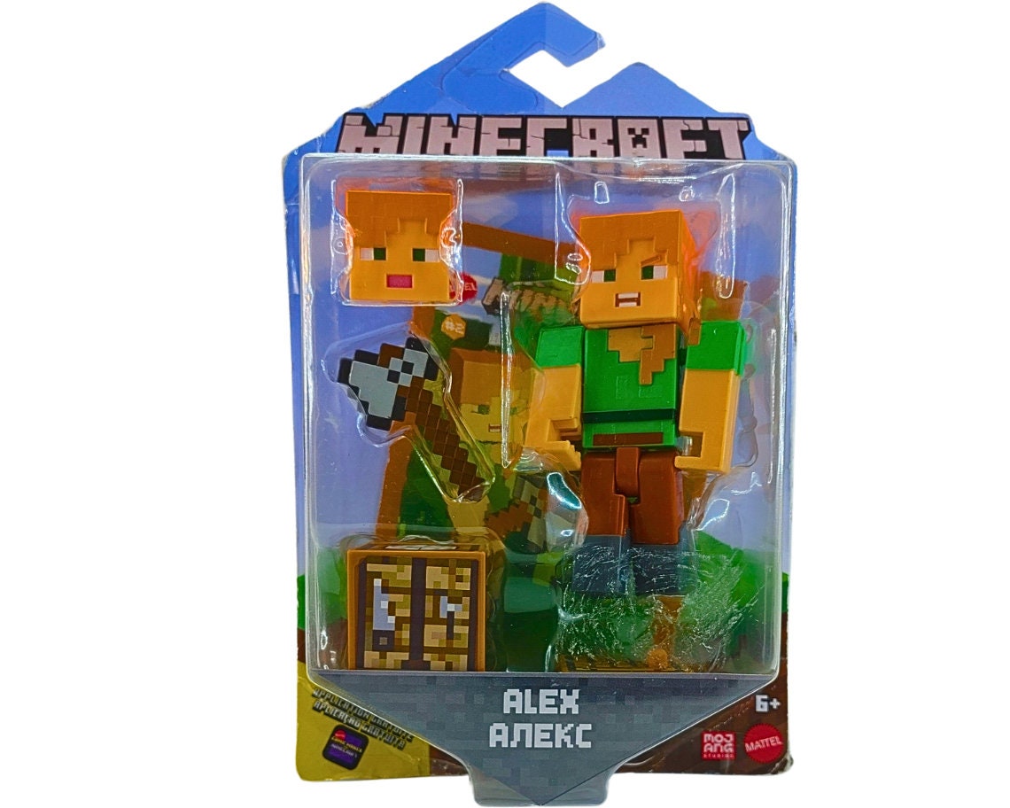 Minecraft Comic Maker Action Figure TABBY CAT w Salmon Acacia Wood New Etsy Canada