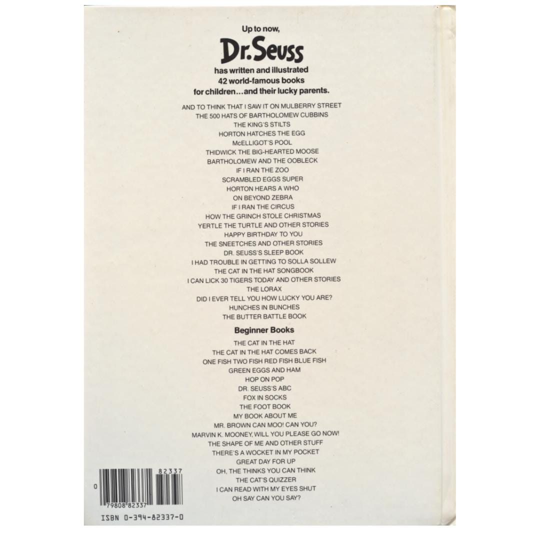 Dr. Seuss, the Lorax – Hardcover Picture Book (1971) - Etsy