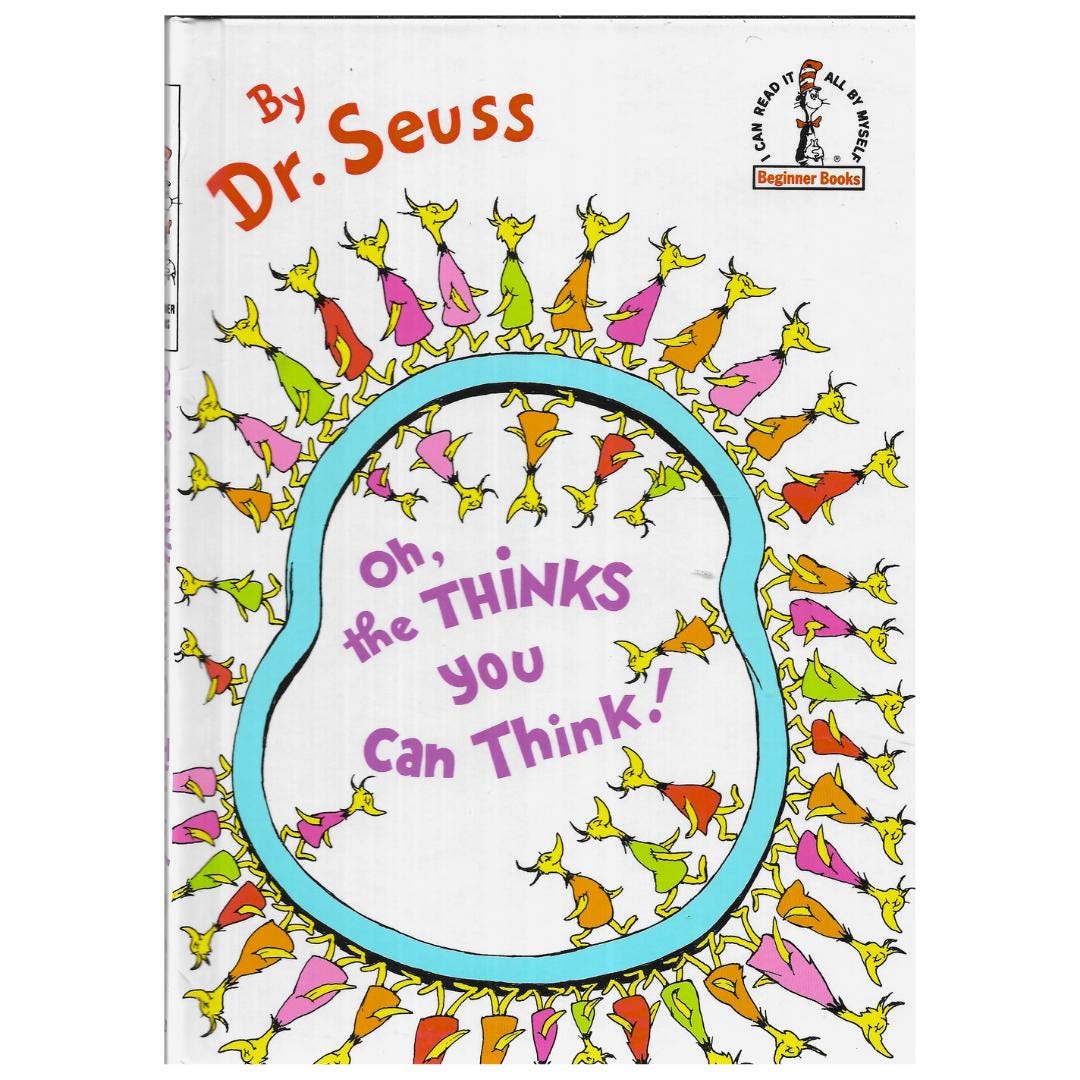 Dr. Seuss 'oh, the Thinks You Can Think!' Hardcover Book - Etsy