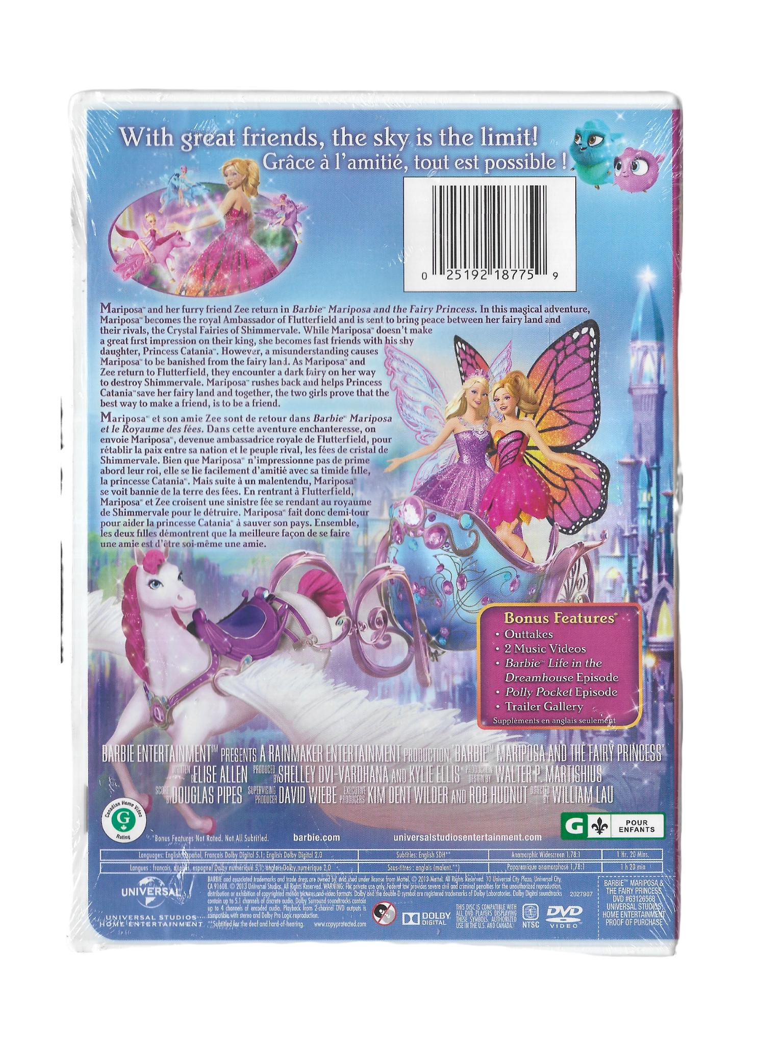 Barbie Dvds Mariposa Fairy Princess, Sing Along Barbie, Child, Children ...