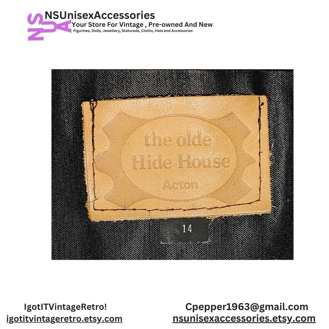 The Olde Hide House Action Unisex Leather Jacket (s)new Condition - Etsy