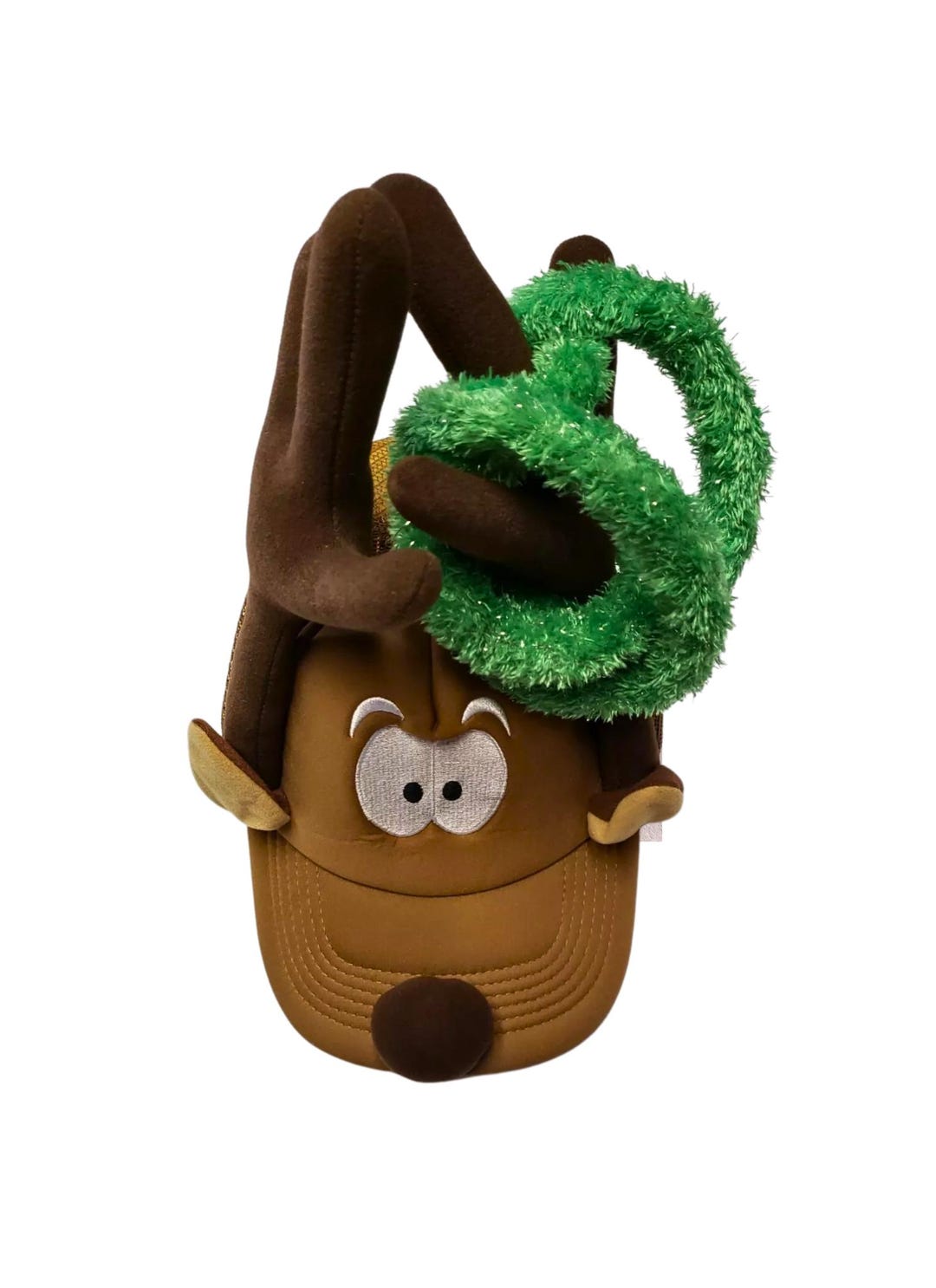 Hallmark Christmas Reindeer Hat Antlers Adjustable Snapback Cap Mesh ...