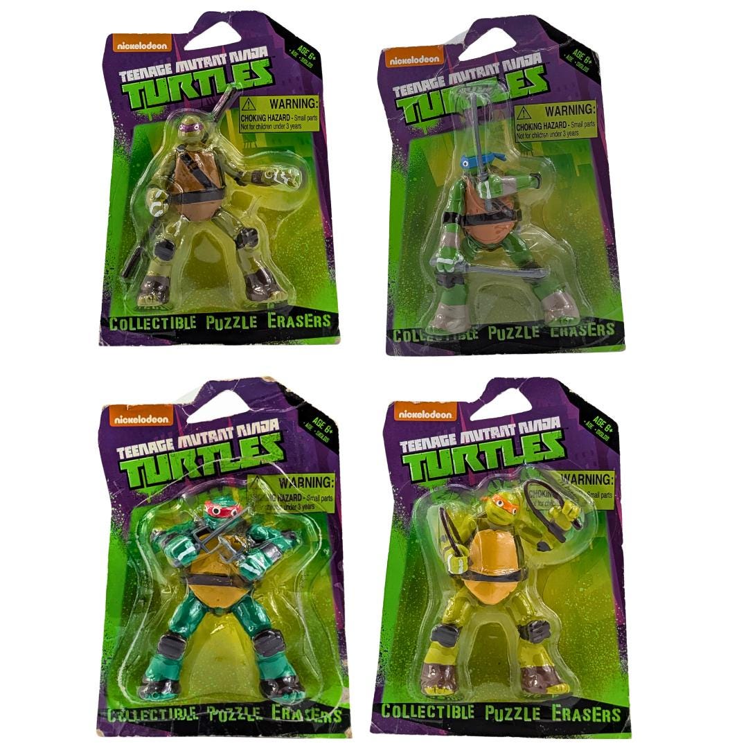 Nickelodeon Set of 4pcs Teenage Mutant Ninja Turtles Battle Shell ...