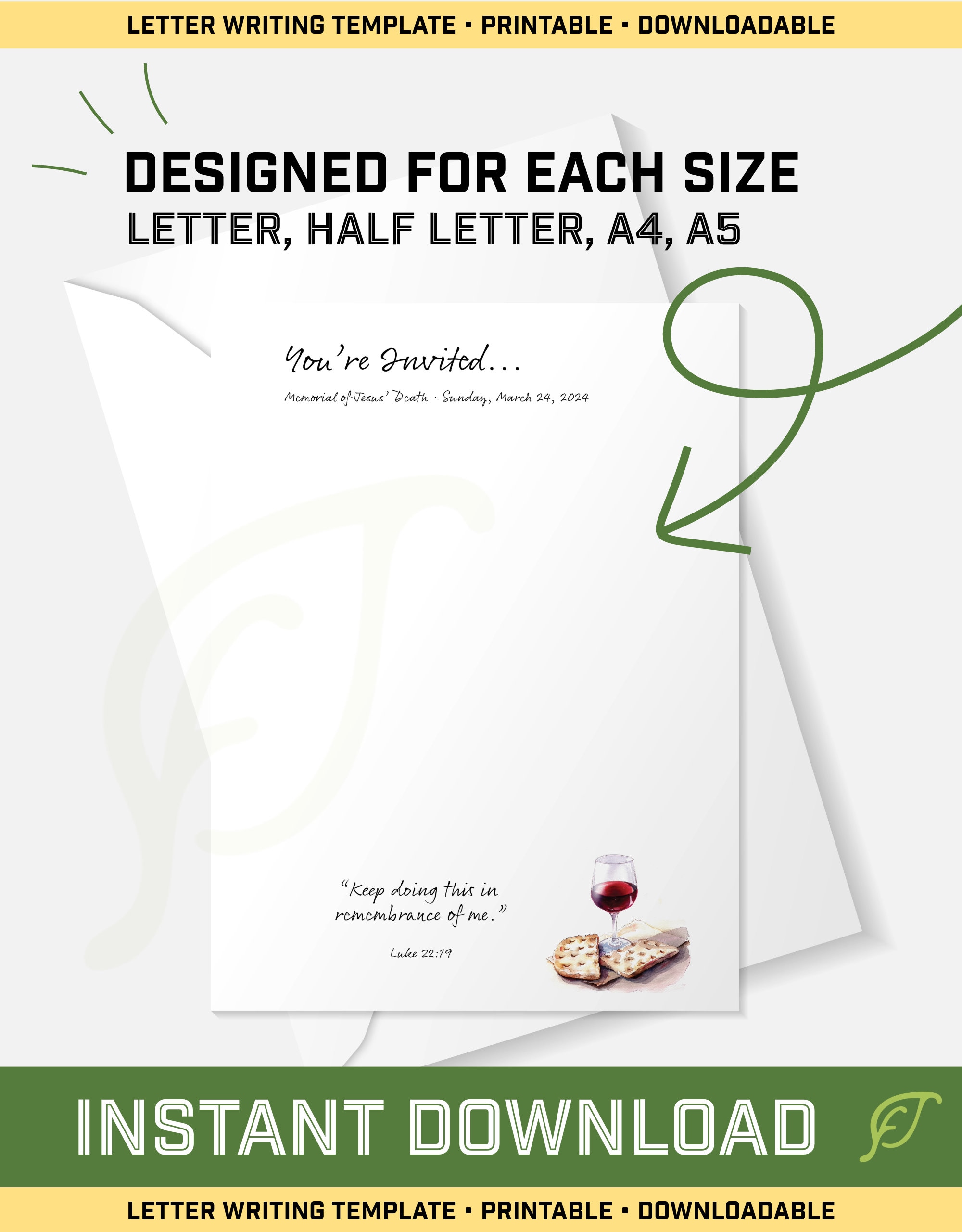 JW Letter Writing Paper | 2024 Memorial Invitation Campaign ...