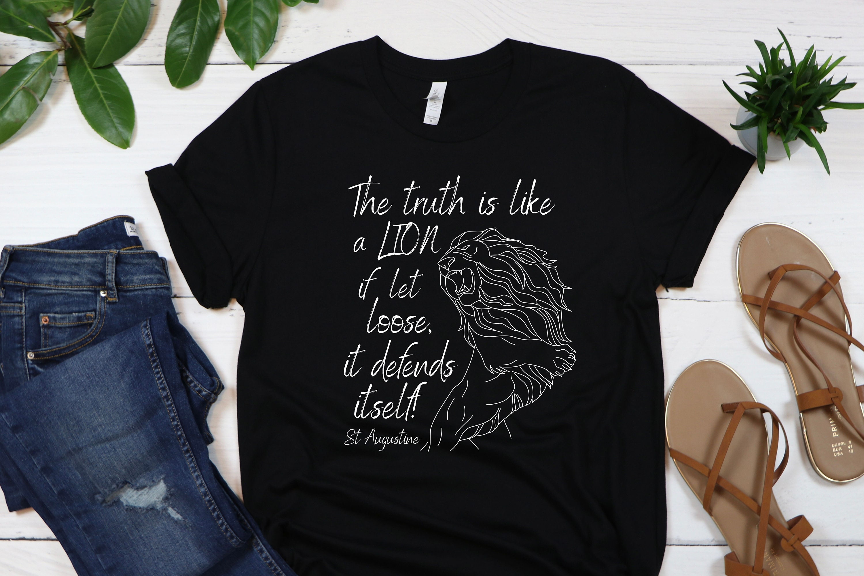 The Truth is Like a Lion, St. Augustine Tee, Saints Tee, Catholic Tee ...