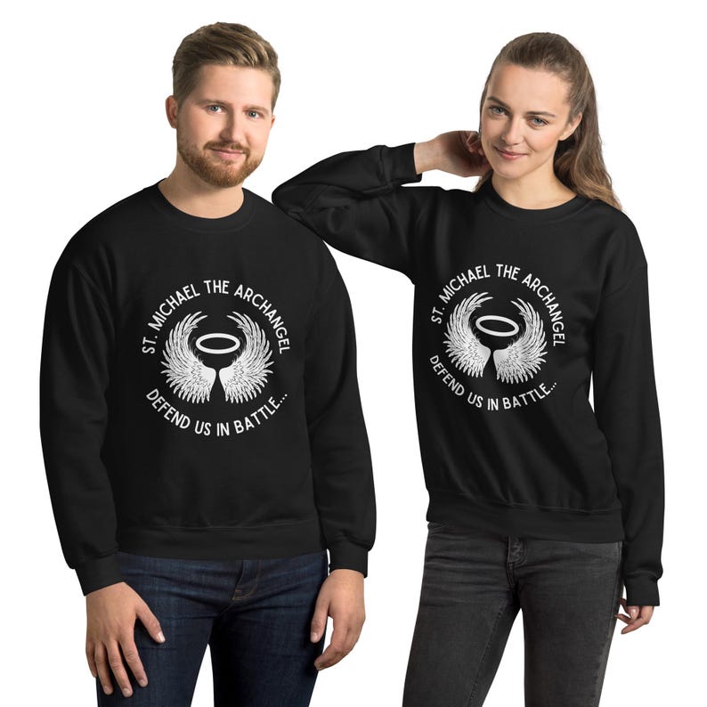 St Michael the Archangel Sweatshirt, Defend Us in Battle Sweatshirt ...