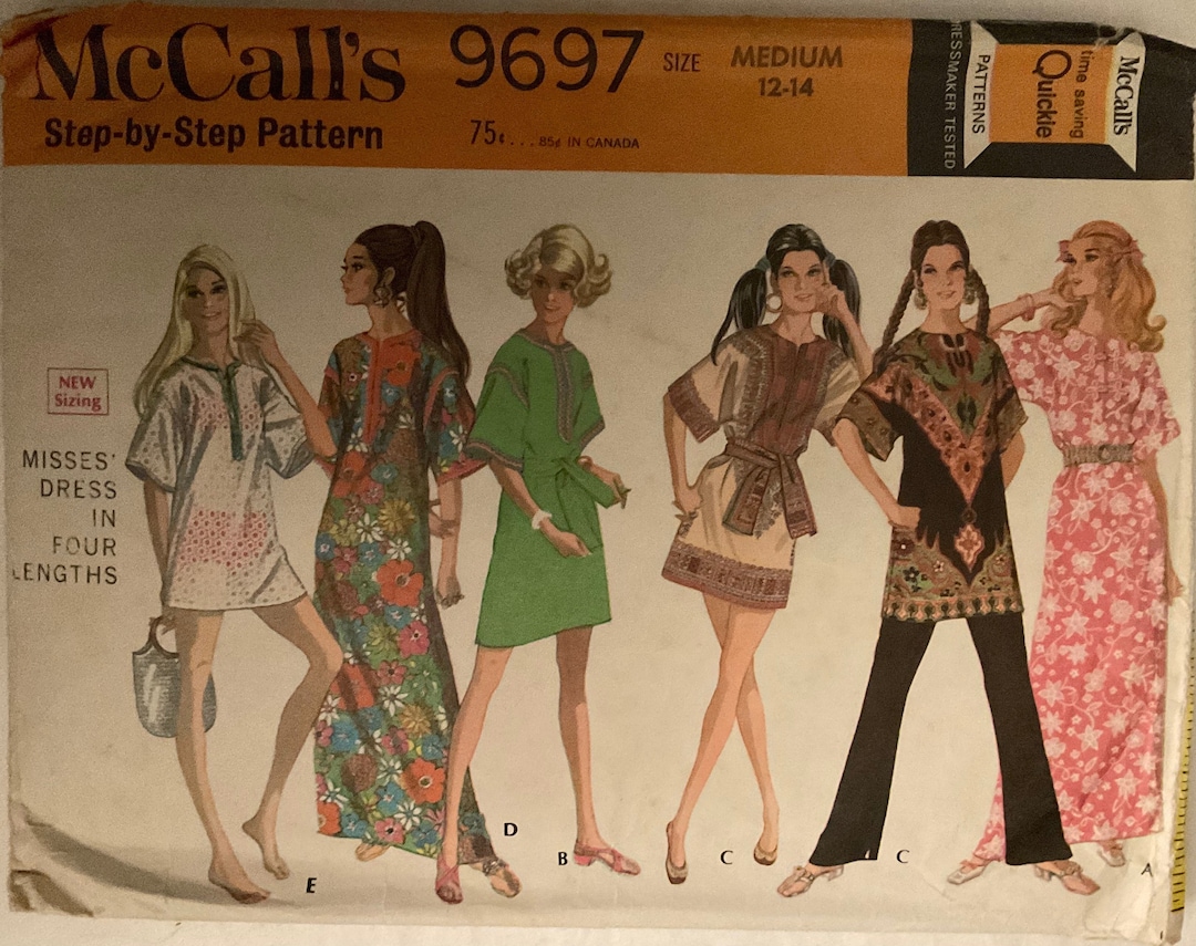 Rare Vintage 1960s Mccalls Sewing Pattern 9697. Misses Dress - Etsy