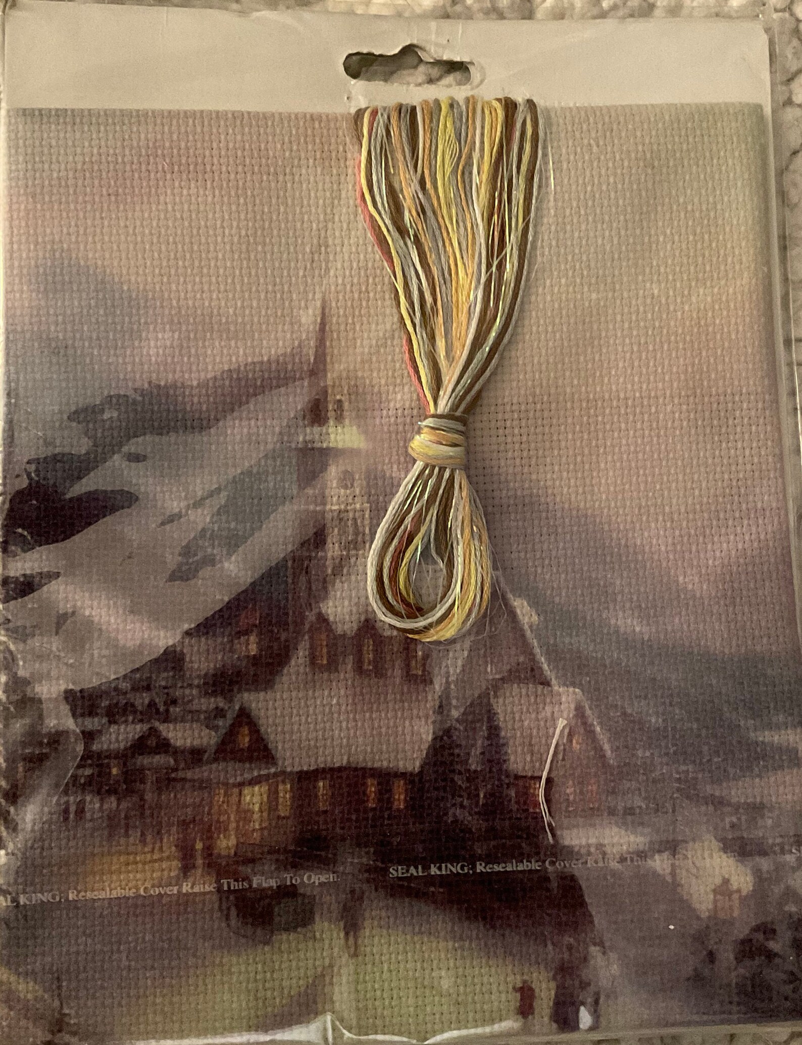 Thomas Kinkade Embellished Cross Stitch Kit MOONLIT VILLAGE. 8 X 10 ...