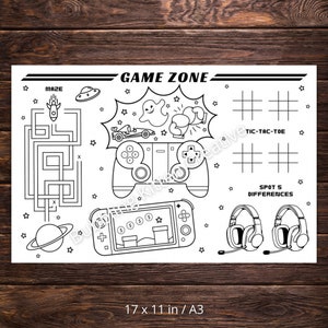 Kids Video Game Activity & Coloring Sheet | Printable Video Game Party ...