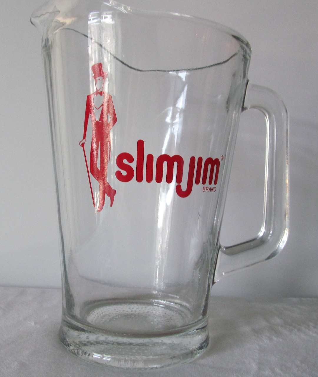 Retro Glass Bar Drinking Pitcher slim Jim - Etsy
