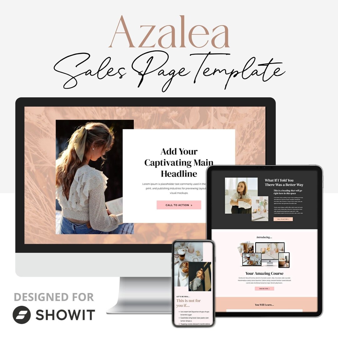 Sales Page Landing Page Showit Sales Page Landing Page Template Showit ...