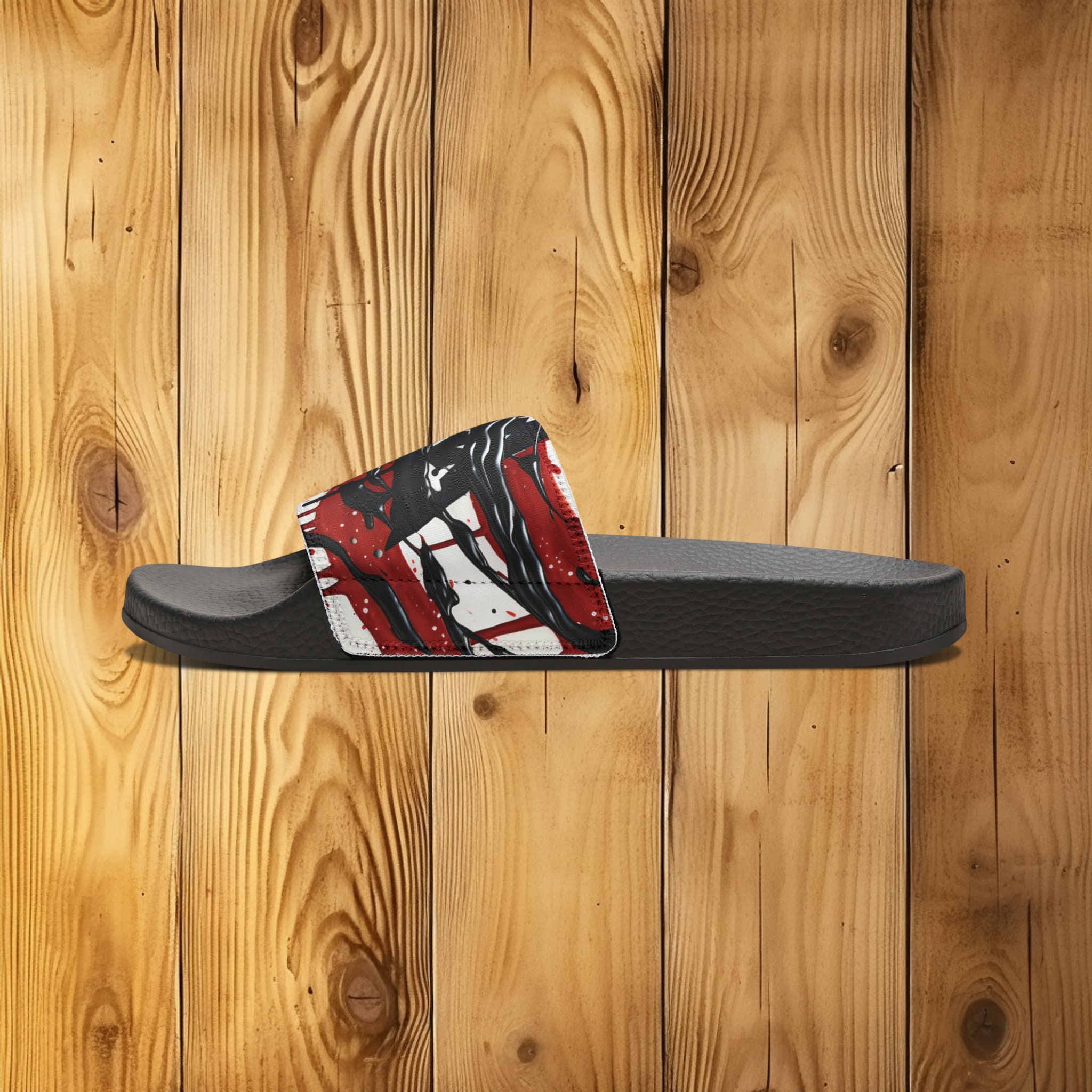 American Flag Paint Splatter Slides Women Paint Splatter Sandals ...