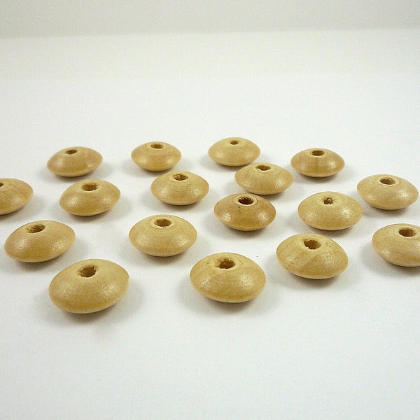 Wood Rondelle Beads - Etsy