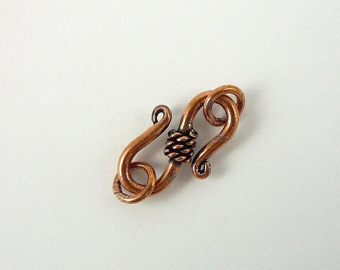 Antiqued Copper S Clasp With 2 Jump Rings 20x10mm Antique Copper Clasp ...