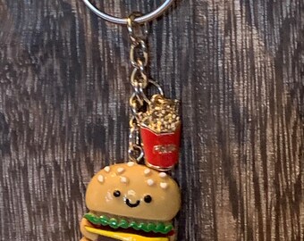 Hamburger Keychain | Etsy