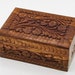 Secret Opening Lock Jewelry Box, Engraved Wooden Hidden Compartment ...