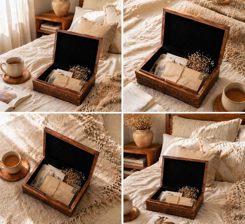 Unique Secret Lock Wedding Memory Box Gift for Couples 5th Anniversary ...