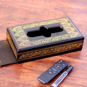 Wooden Rectangular Tissue Box Cover, Handmade Tissue Box Cover Slide ...