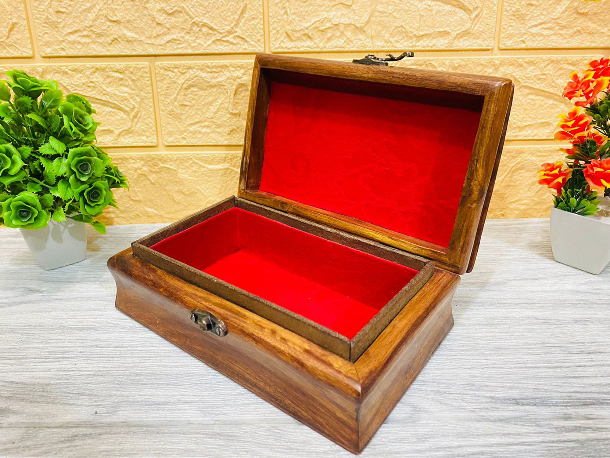 Elephant Jewelry Box Hand Carved Wooden Elephant Trinket - Etsy