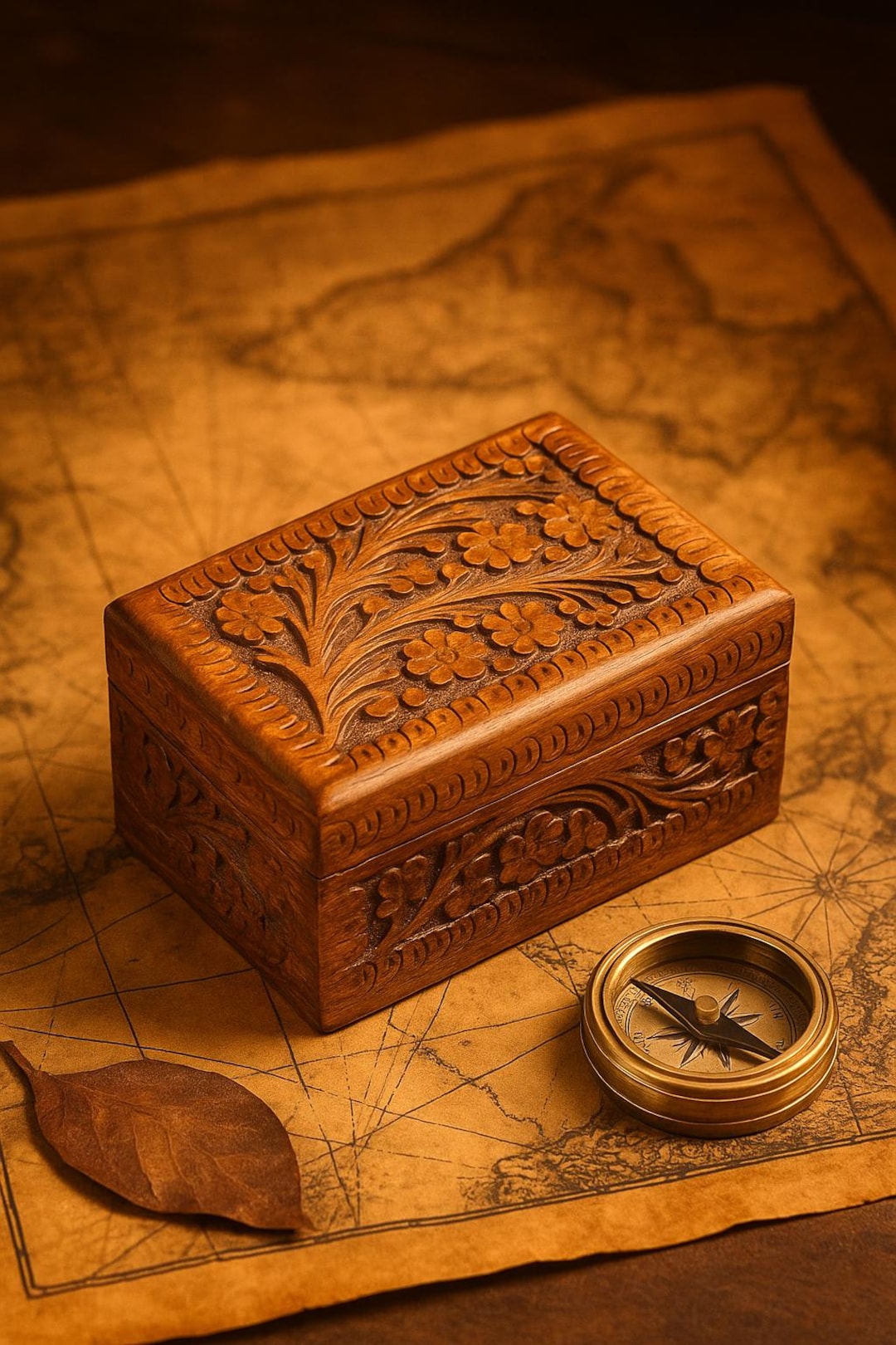 Handmade Secret Lock Box: Wooden Puzzle Box for Adults, Treasure Chest ...