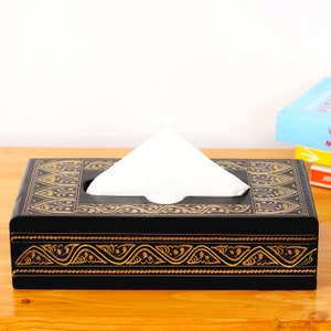 Wooden Rectangular Tissue Box Cover, Handmade Tissue Box Cover Slide ...